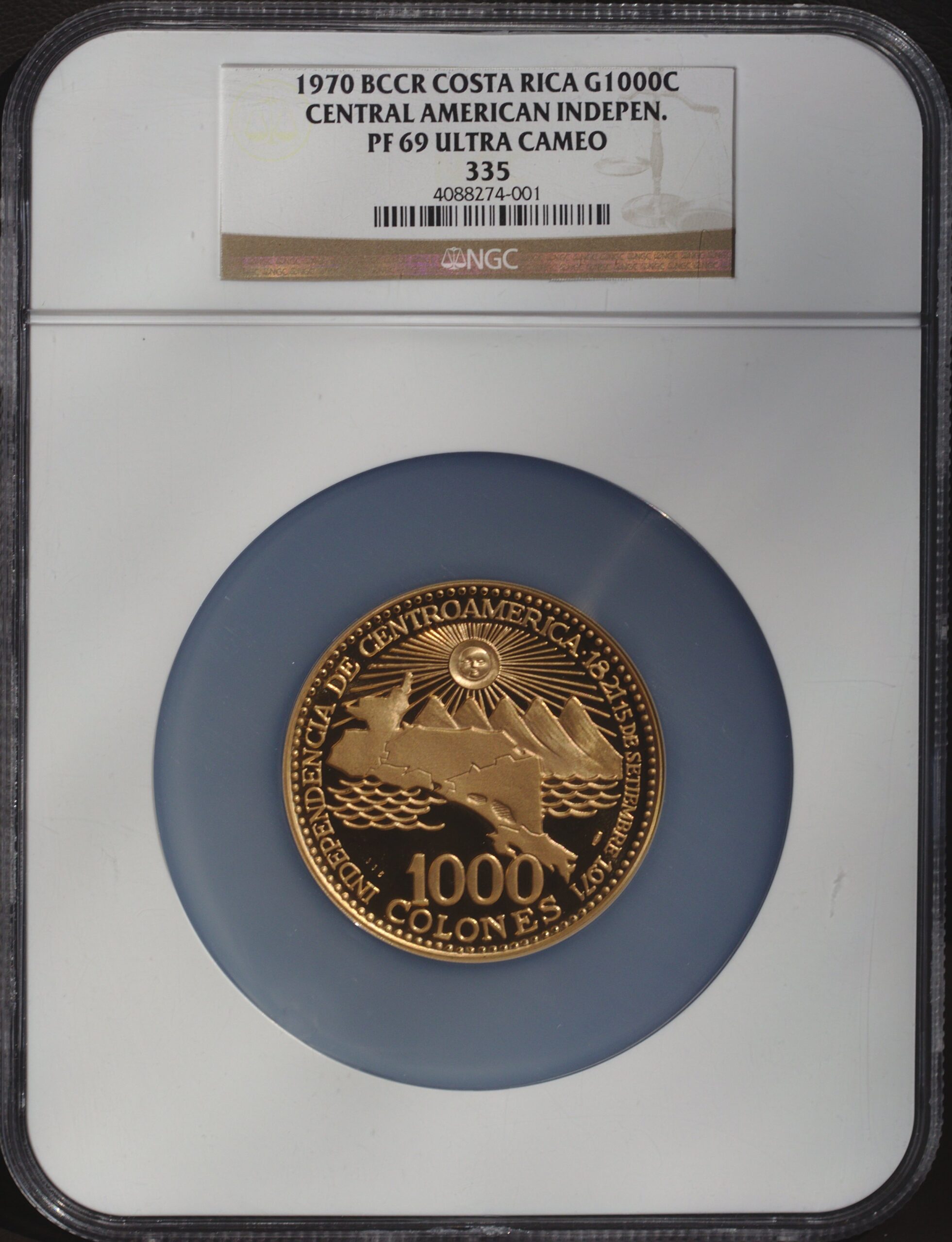 1970 Costa Rica Gold 1000 Colones NGC PF 69 Ultra Cameo – Republic ...